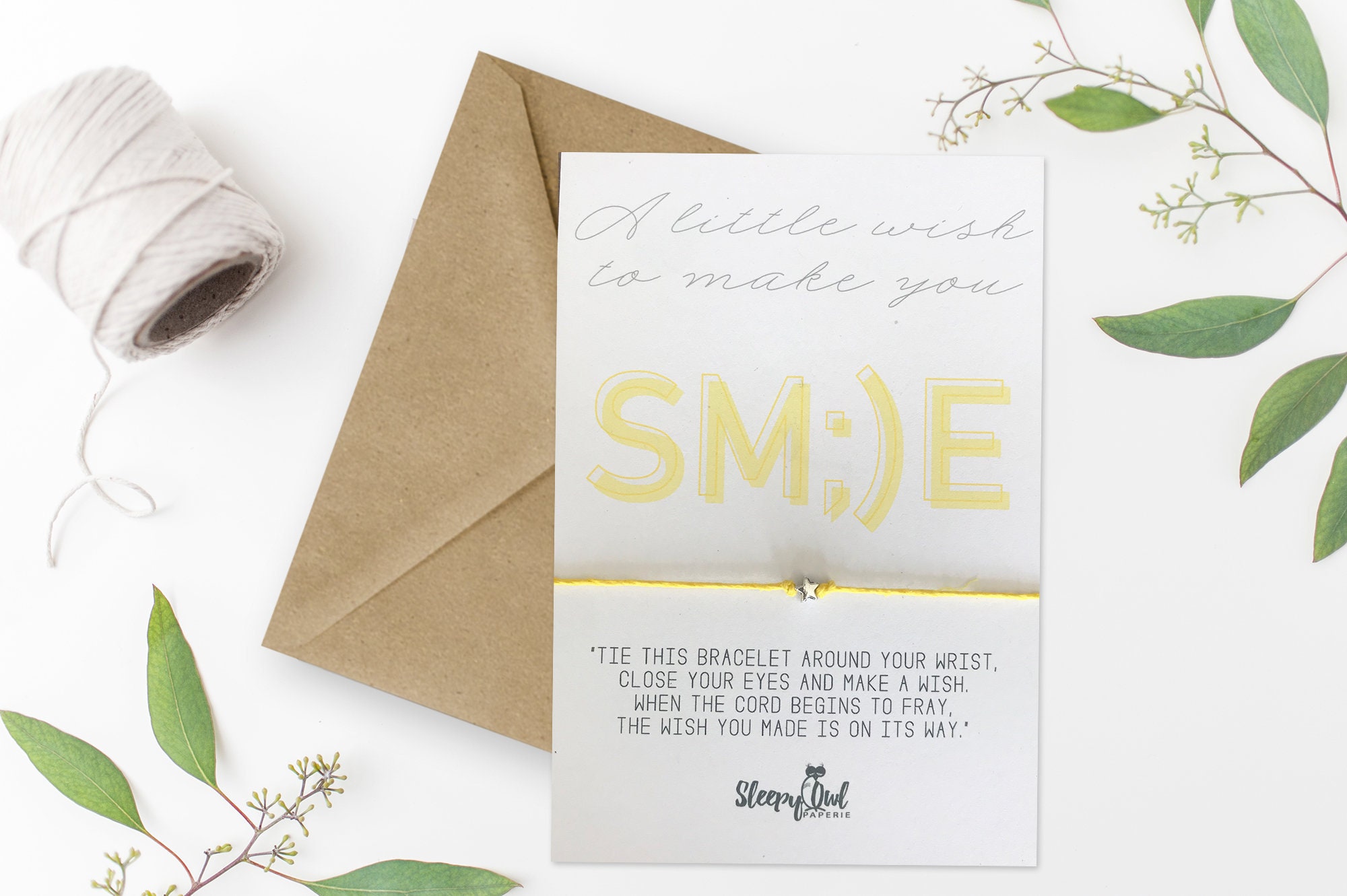 Smile Gift Wish Bracelet Thinking of you Make you smile best | Etsy