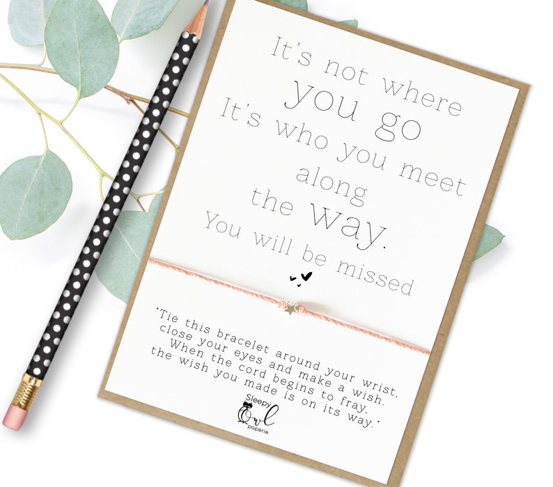 Work Friend Colleague Leaving Gift Star Wish Bracelet - Etsy UK