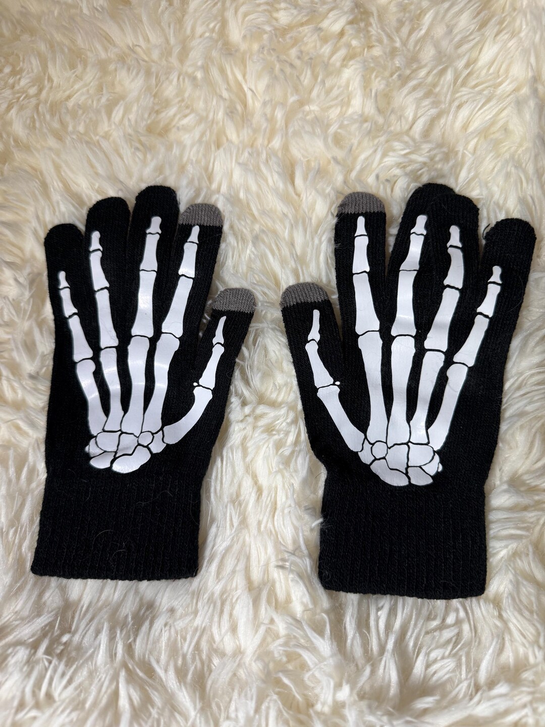 Skeleton Texting Gloves - Etsy