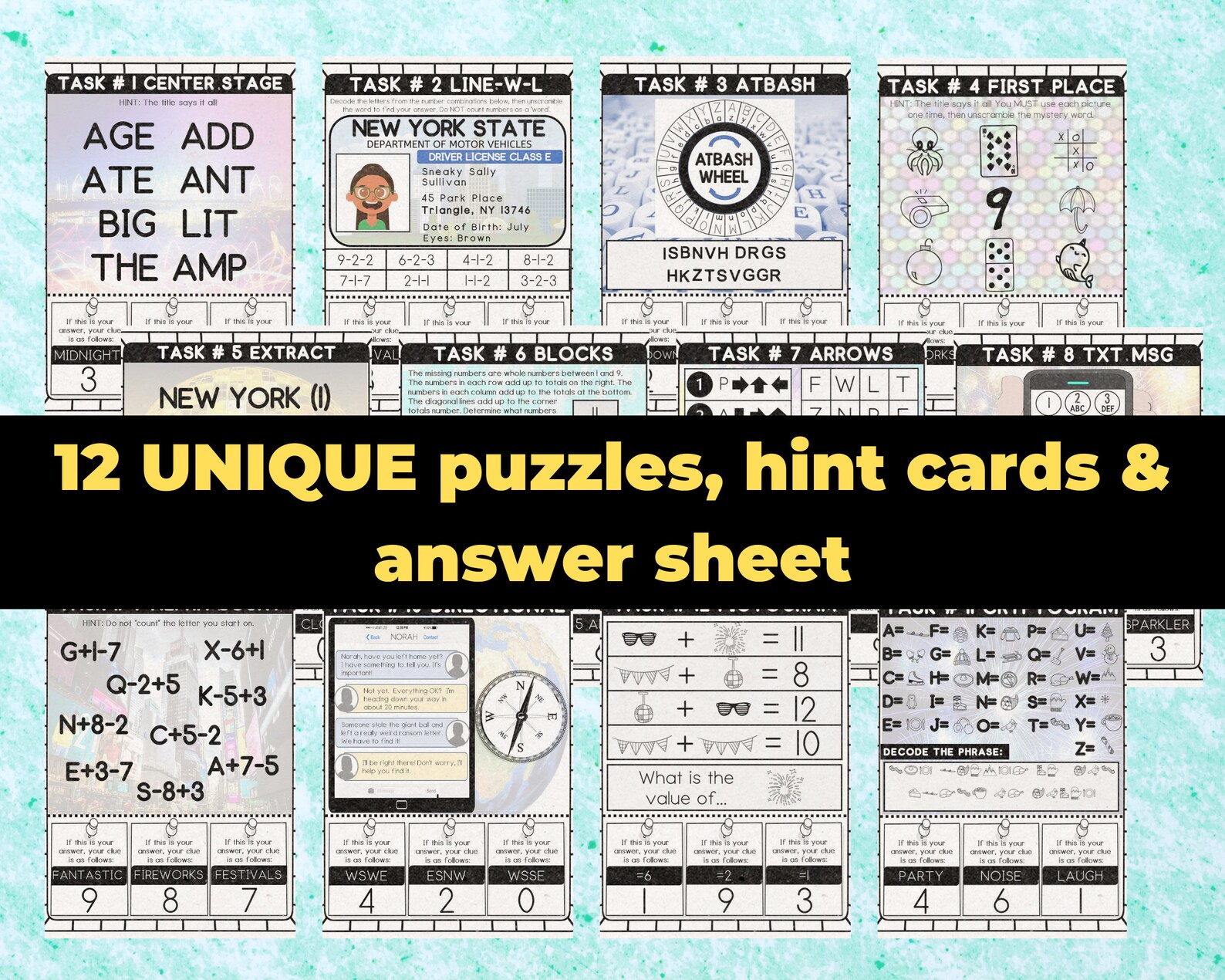 New Year's Eve Escape Room for Kids, Printable Party Game, NYE Escape ...