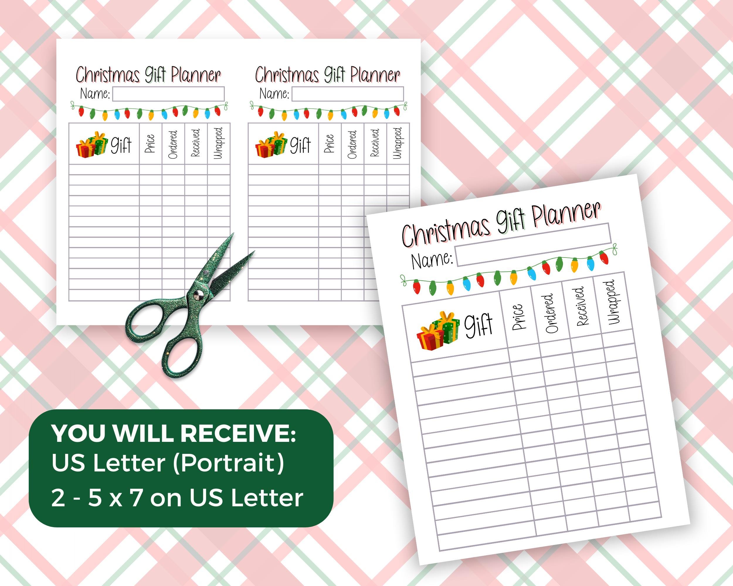 Christmas Gift List Tracker Printable | Christmas to Do List | Holiday ...