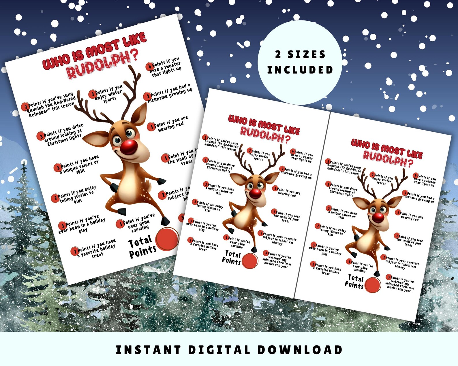 Christmas Party Game, Winter Holiday Activity, Family Christmas ...