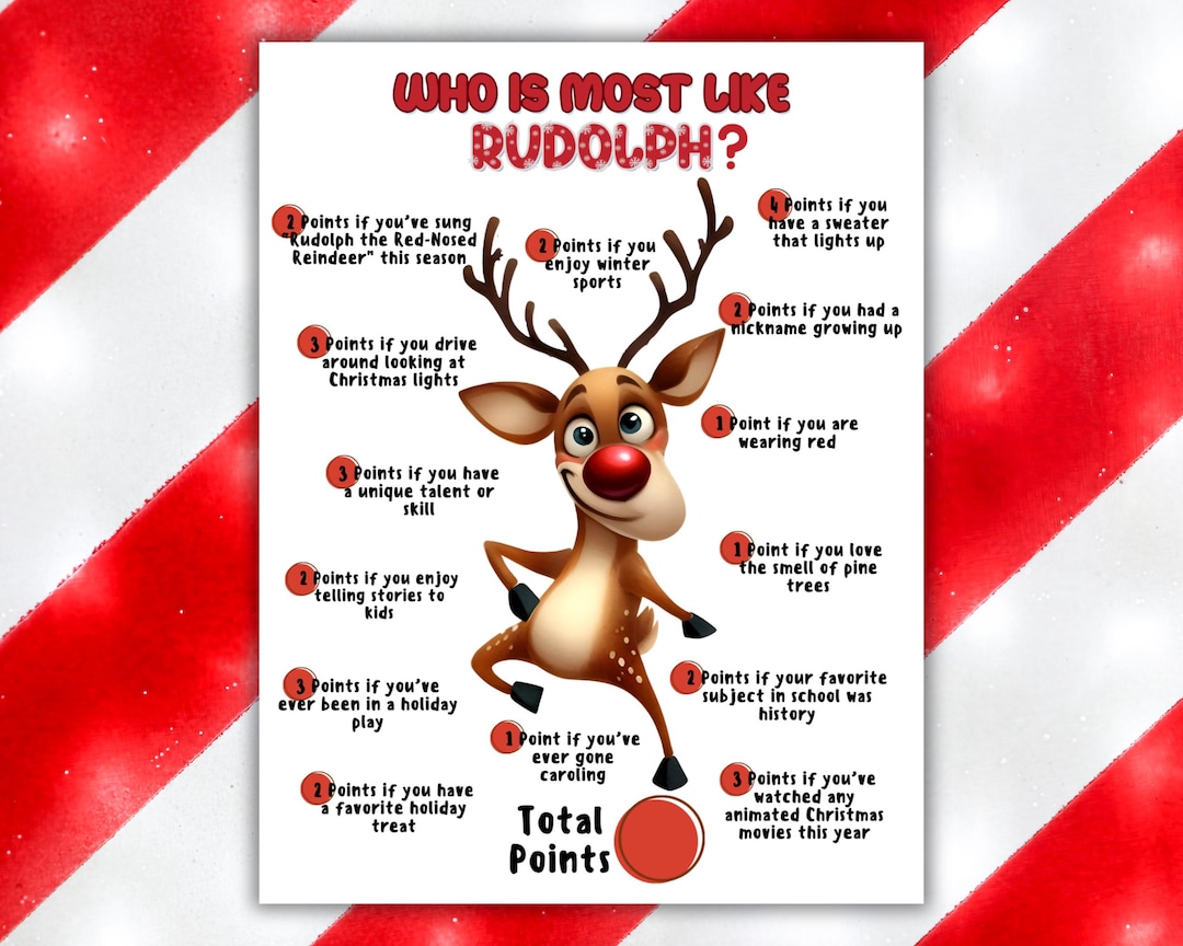 Christmas Party Game, Winter Holiday Activity, Family Christmas ...