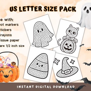 Halloween Dot Marker Printable Pack | Toddler Dot Coloring Fine Motor ...