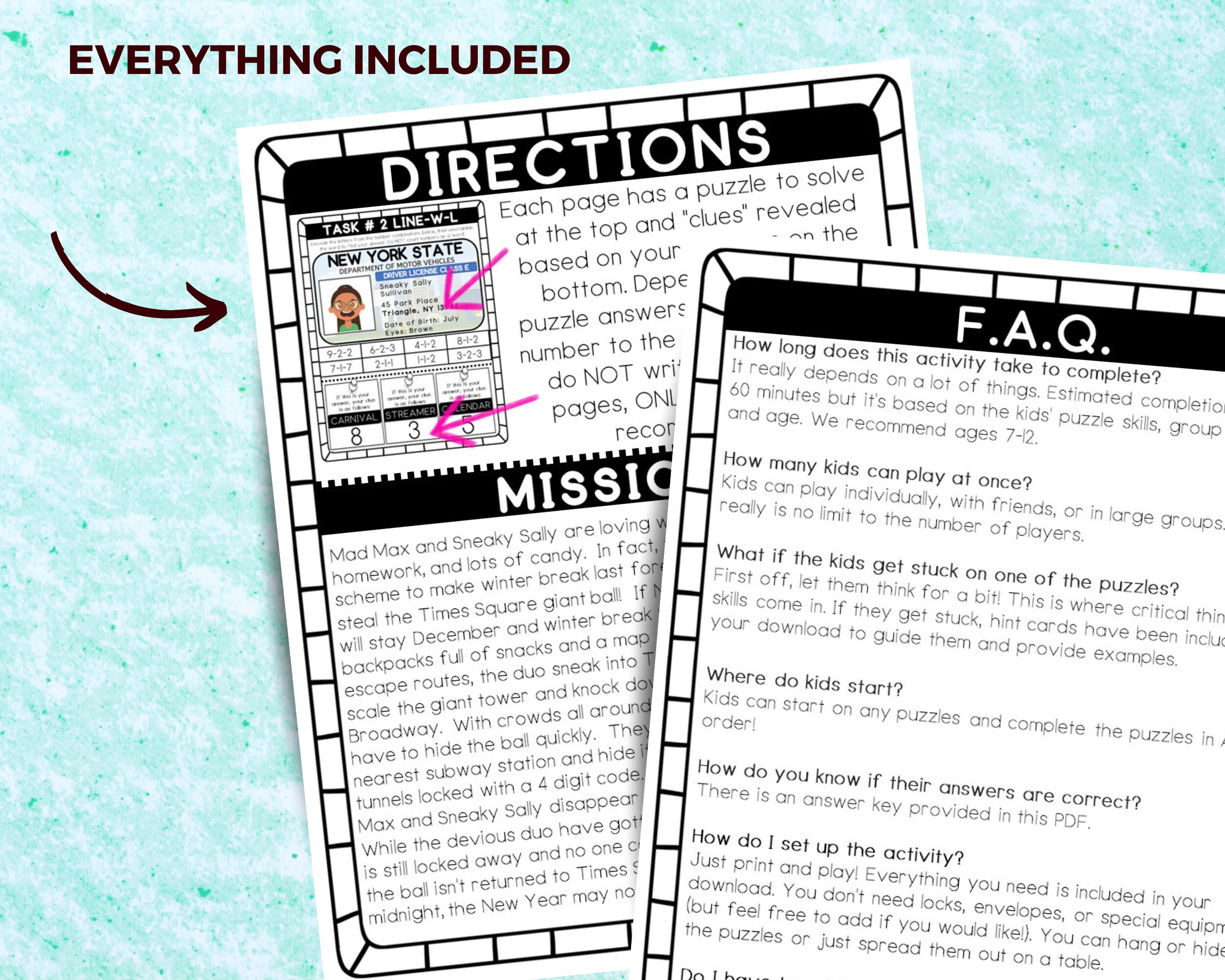 New Year's Eve Escape Room for Kids, Printable Party Game, NYE Escape ...