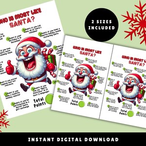 Christmas Party Game, Winter Holiday Activity, Family Christmas, Santa ...