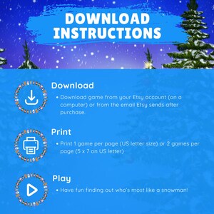 Christmas Party Game, Winter Holiday Activity, Family Christmas ...