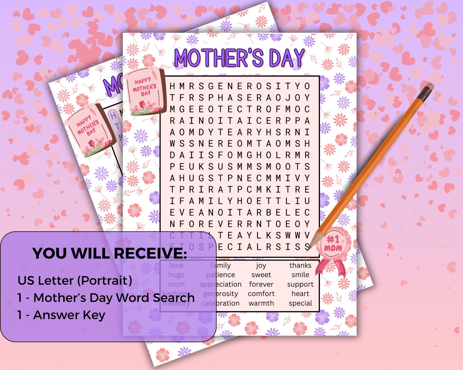 Mother's Day Word Search, May Word Search Games, Word Search for ...