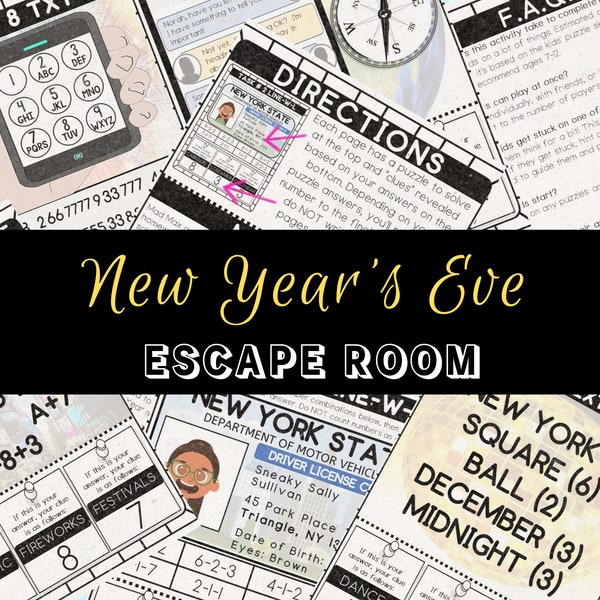 Escape Room Printable - Etsy