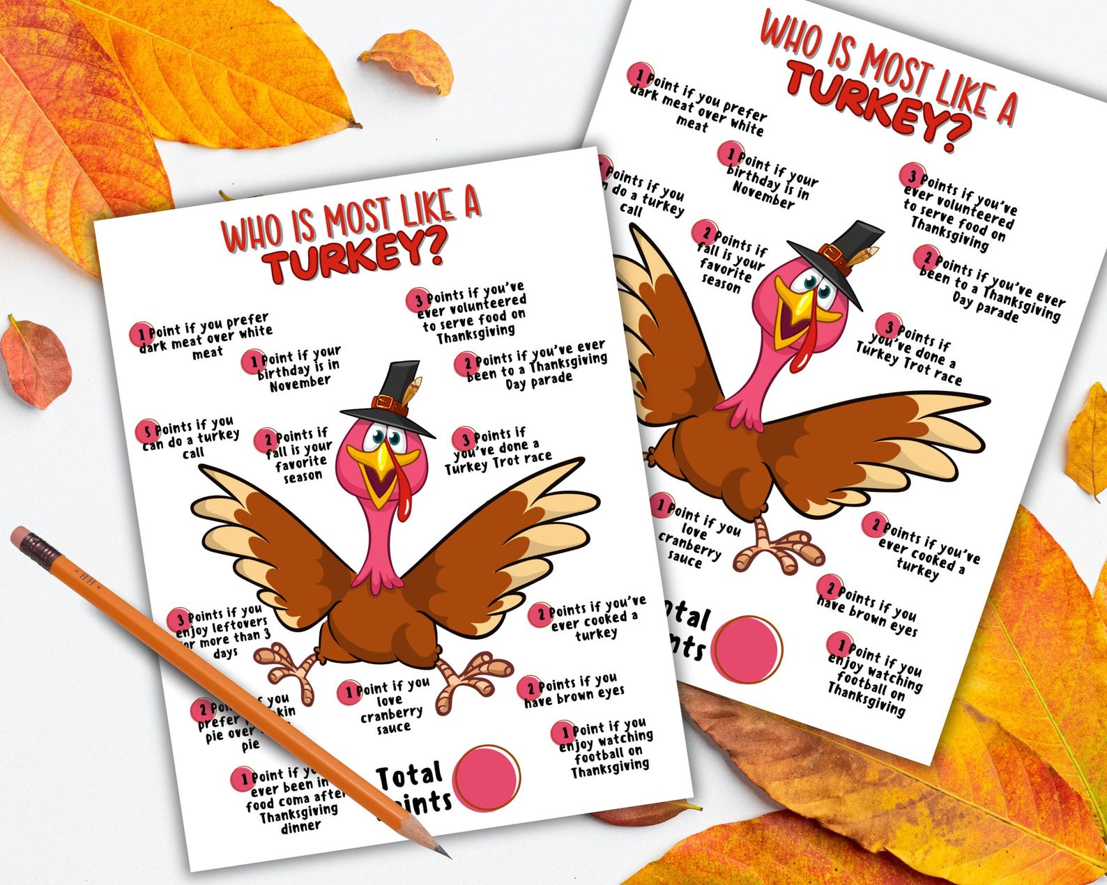 Thanksgiving Party Game, Turkey Day Activity, Family Thanksgiving ...