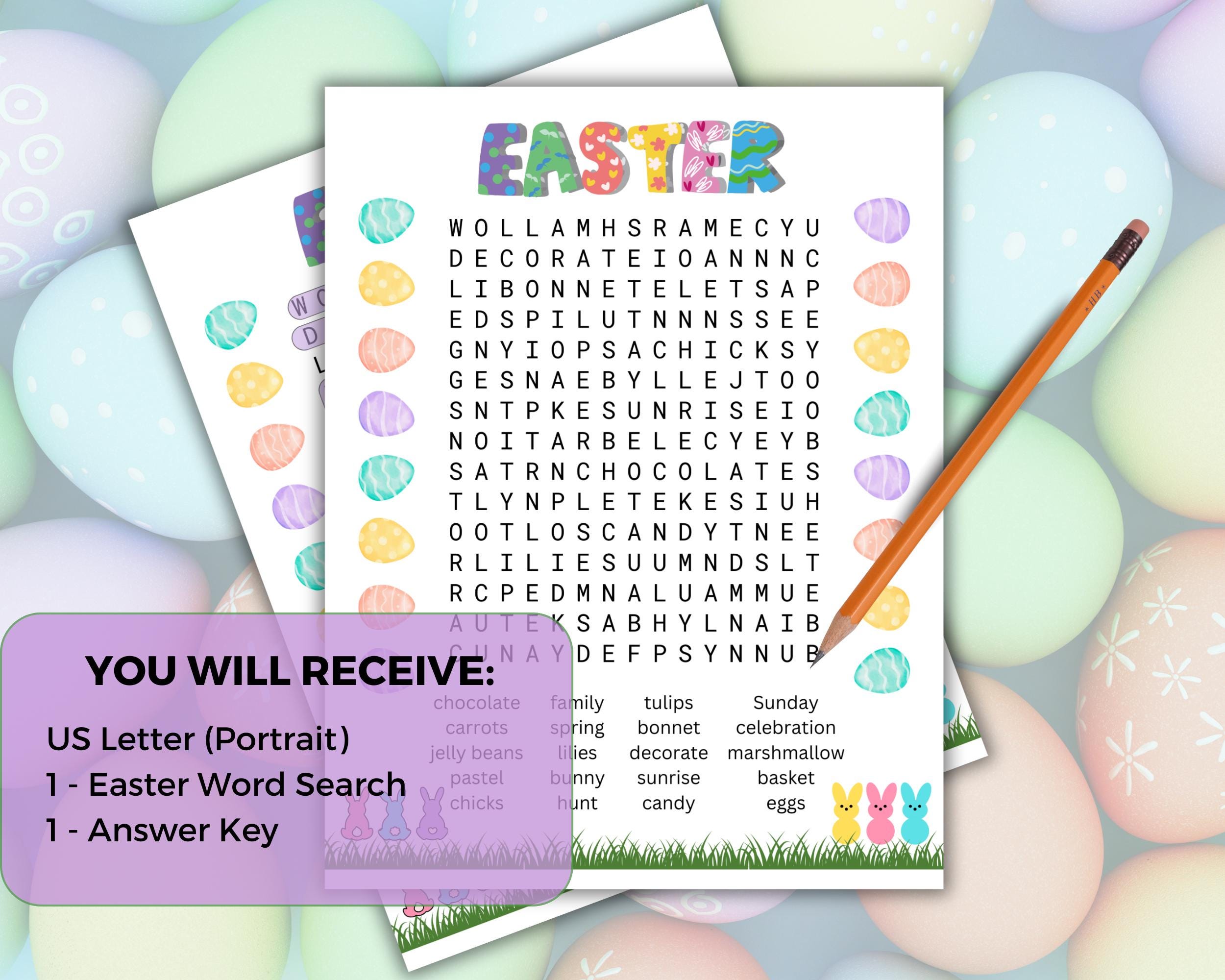 Easter Word Search, April Word Search Games, Word Search for Seniors ...