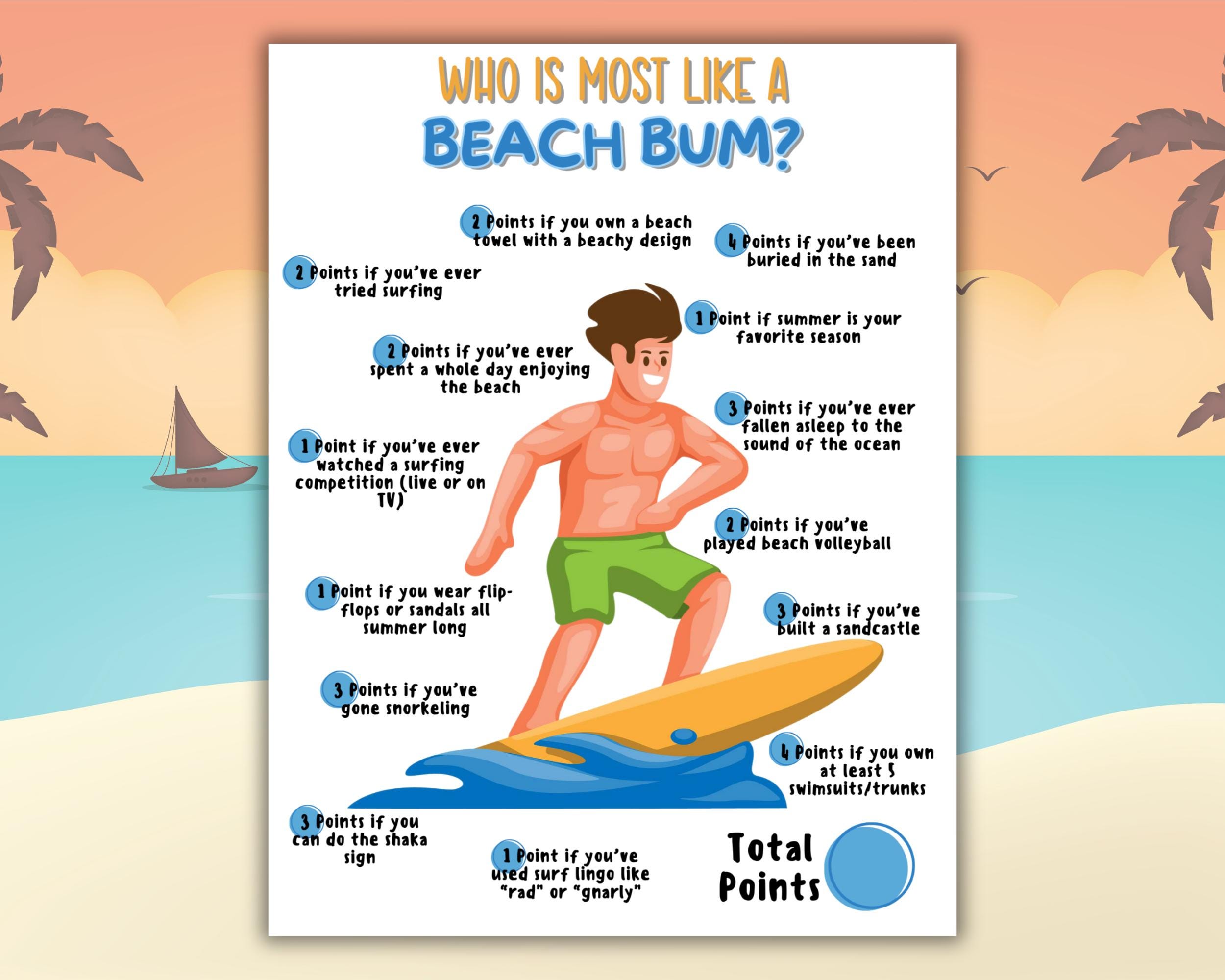 Summer Party Game, Summer Activity, Family Beach Day Activity, Beach ...