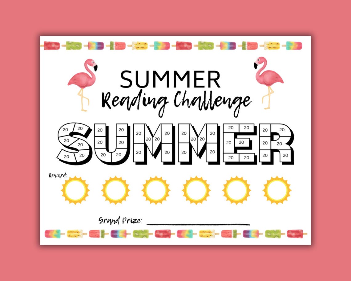 Kids Summer Reading Color Tracker, Student Reading Chart, Kid’s Book ...