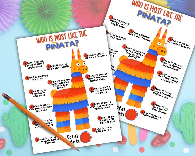 Cinco De Mayo Party Game, May Holiday Activity, Family Cinco De Mayo ...