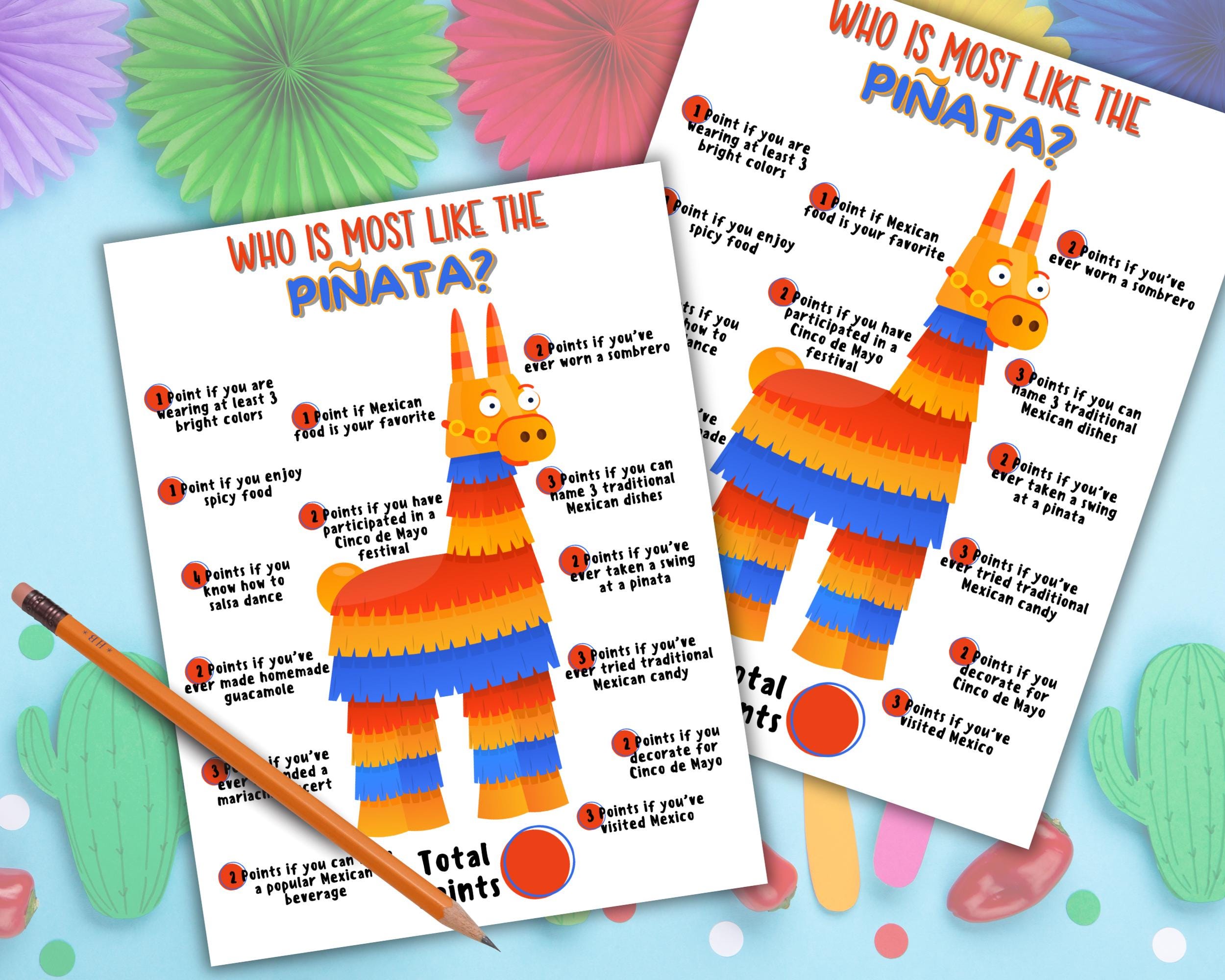 Cinco De Mayo Party Game, May Holiday Activity, Family Cinco De Mayo ...