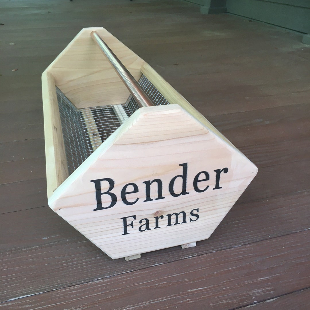 Cedar Garden Basket: Copper or Wood Handle Harvest Tote, Vegetable ...