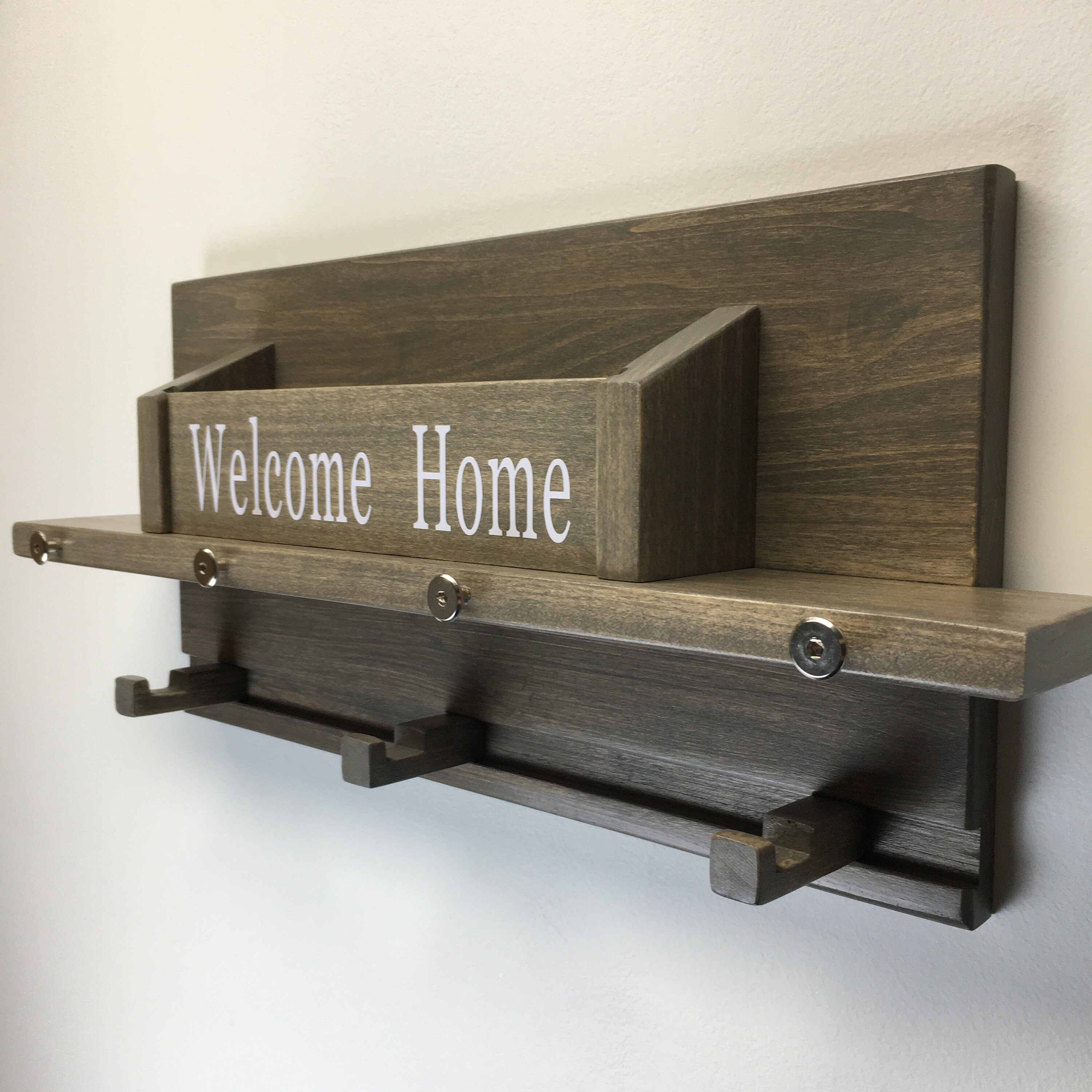 Entryway Mail Organizer Key Holder Dog Leash Holder Wall | Etsy