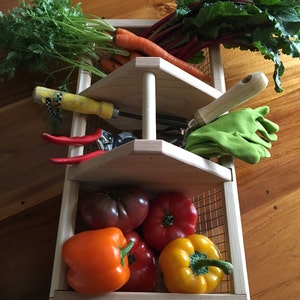 Garden Basket Hod Tote Gift for Carrying Vegetables and Flowers With ...