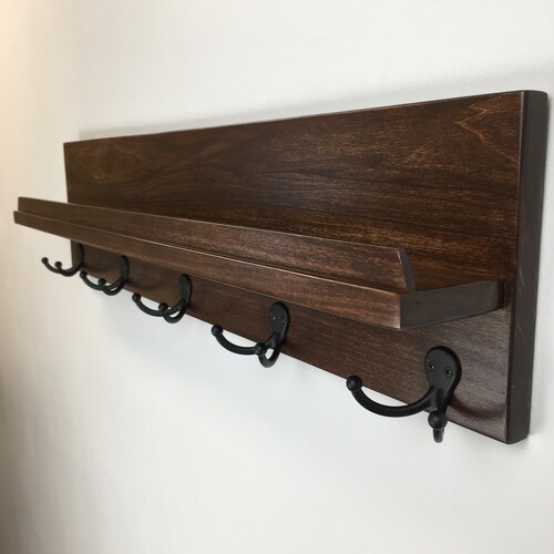 Wooster Wall Shelf & Chain Hook Coat Rack - Etsy
