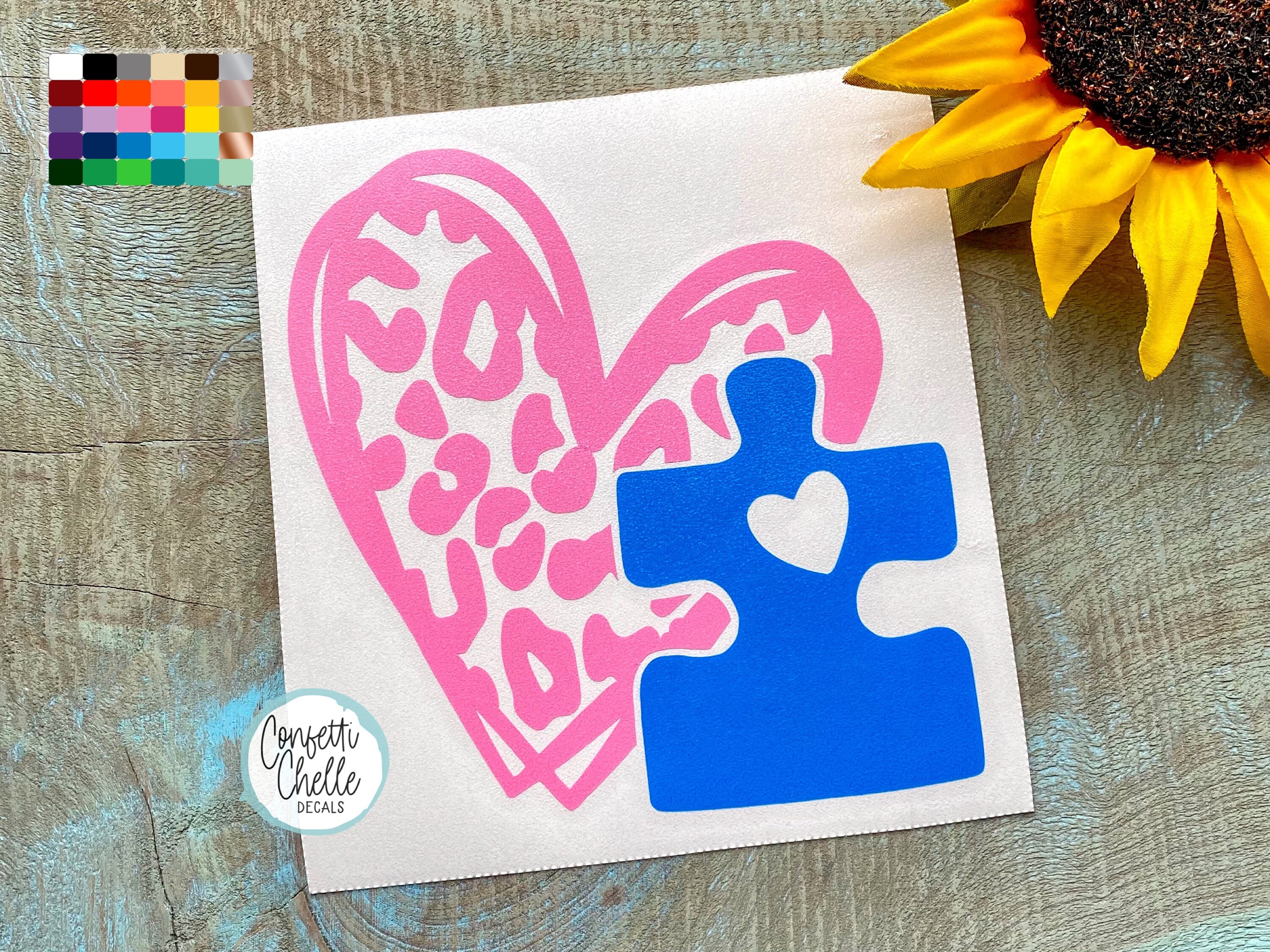 Autism decal . autism awareness decal . puzzle decal . vinyl | Etsy