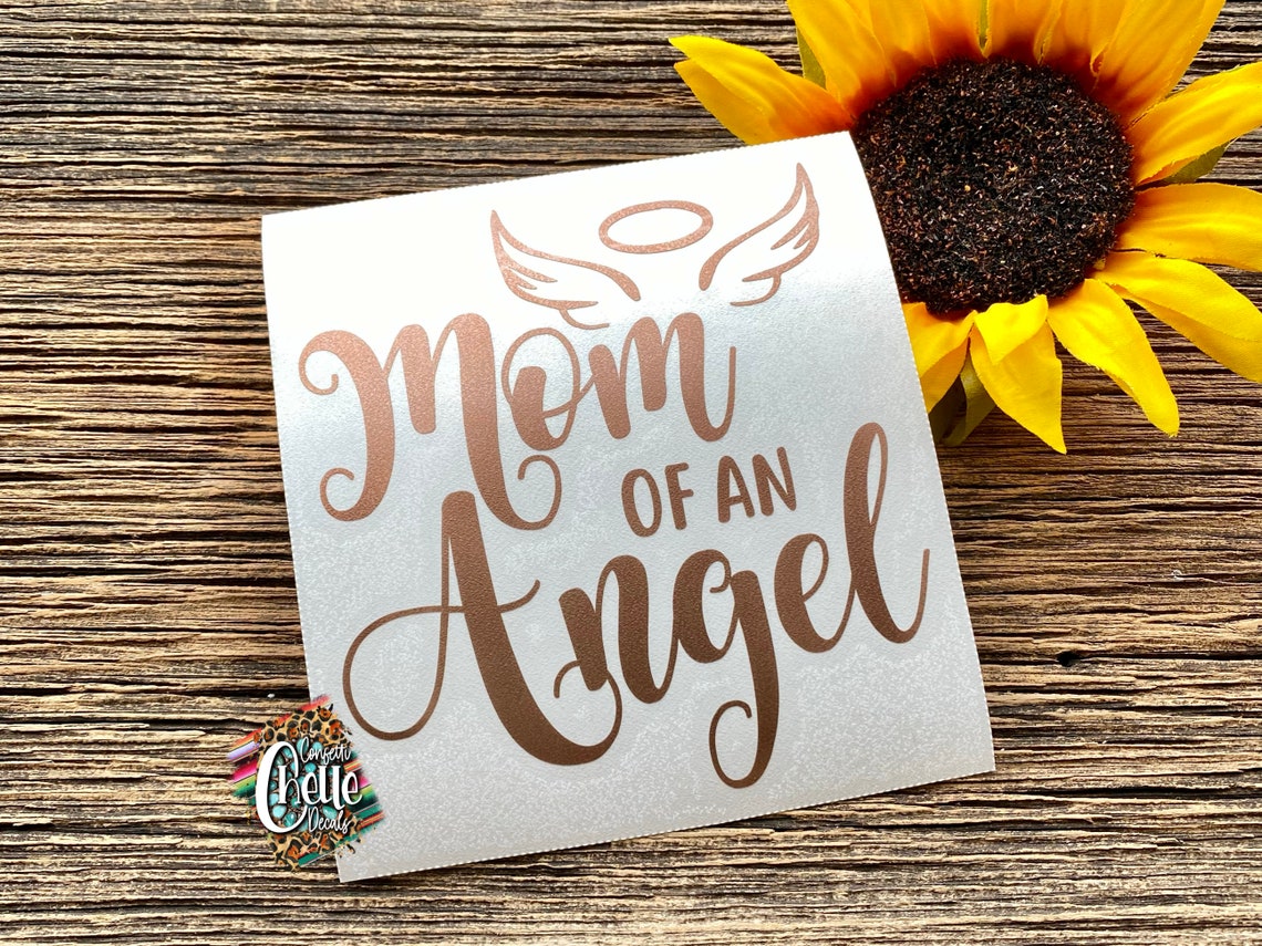 Mom of an Angel Decal Mom of an Angel Sticker | Etsy