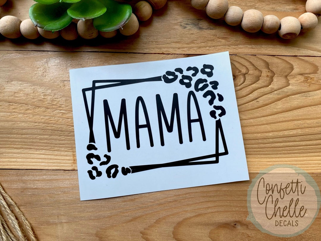Mama Decal Sticker | Leopard Print Decal for Moms | Tumbler Decal ...