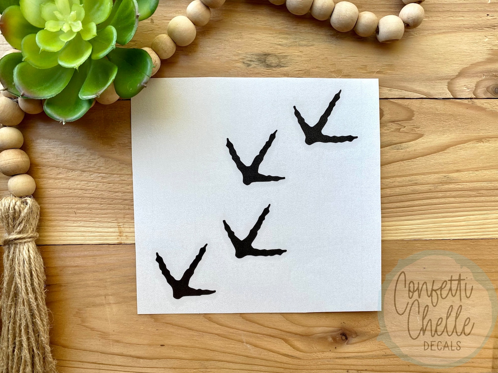 Turkey Tracks Decal Sticker Turkey Print Cooler Decal - Etsy