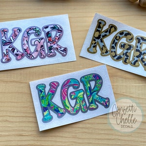 Monogram Decal, Leopard Cheetah Vinyl Monogram Decal, Luggage Monogram ...