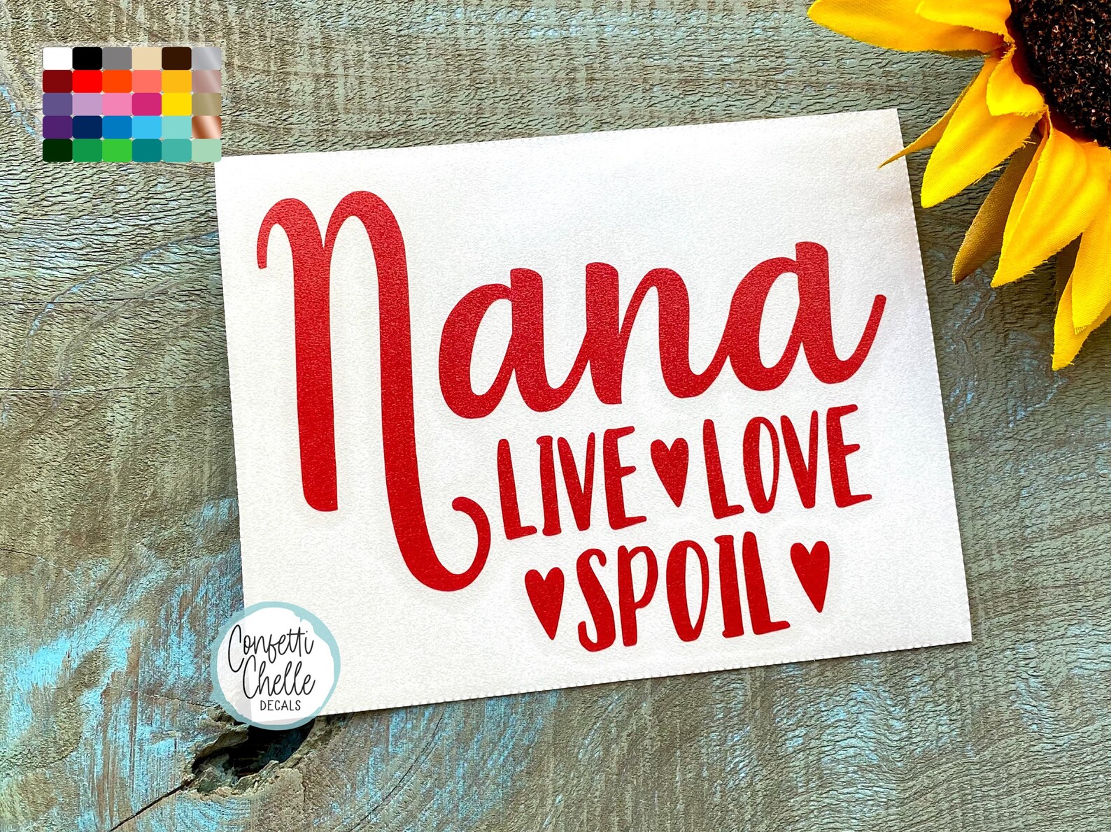 Nana Decal . Nana Live Love Spoil Decal . Cup Decal . Car - Etsy
