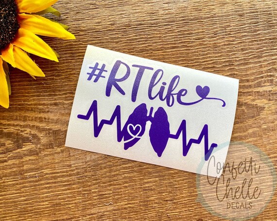 Respiratory Therapist Decal Sticker Lungs Decal RT Life | Etsy