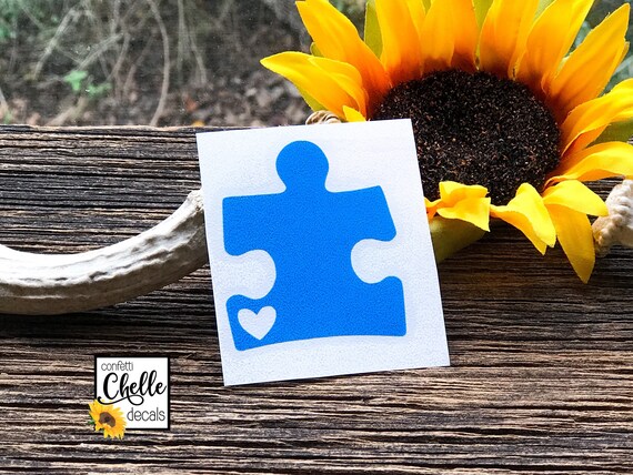 Autism decal . autism awareness decal . puzzle decal . vinyl | Etsy