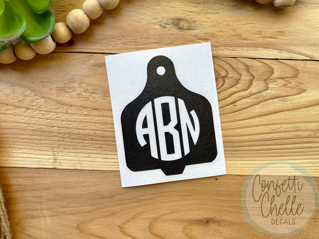 Cow Tag Decal | Ear Tag Decal | Cattle Tag Decal | Goat Tag Decal | Tag ...