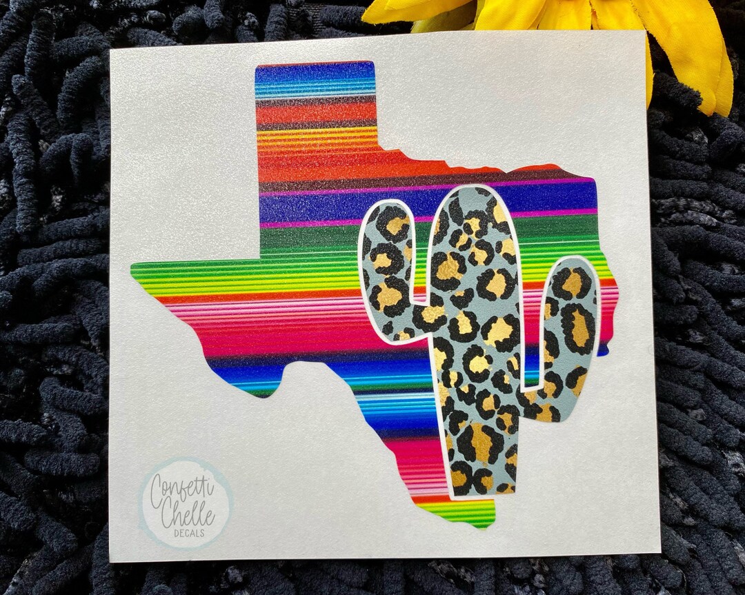Cactus Decal Cactus Sticker Texas Decal Texas Sticker - Etsy