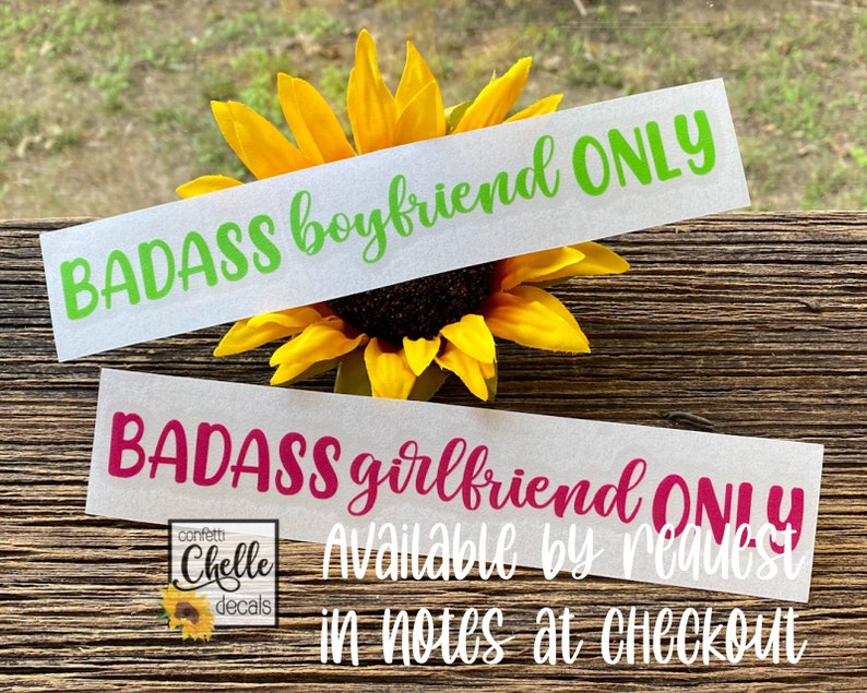 Badass Wife Only Decal Sticker | Etsy