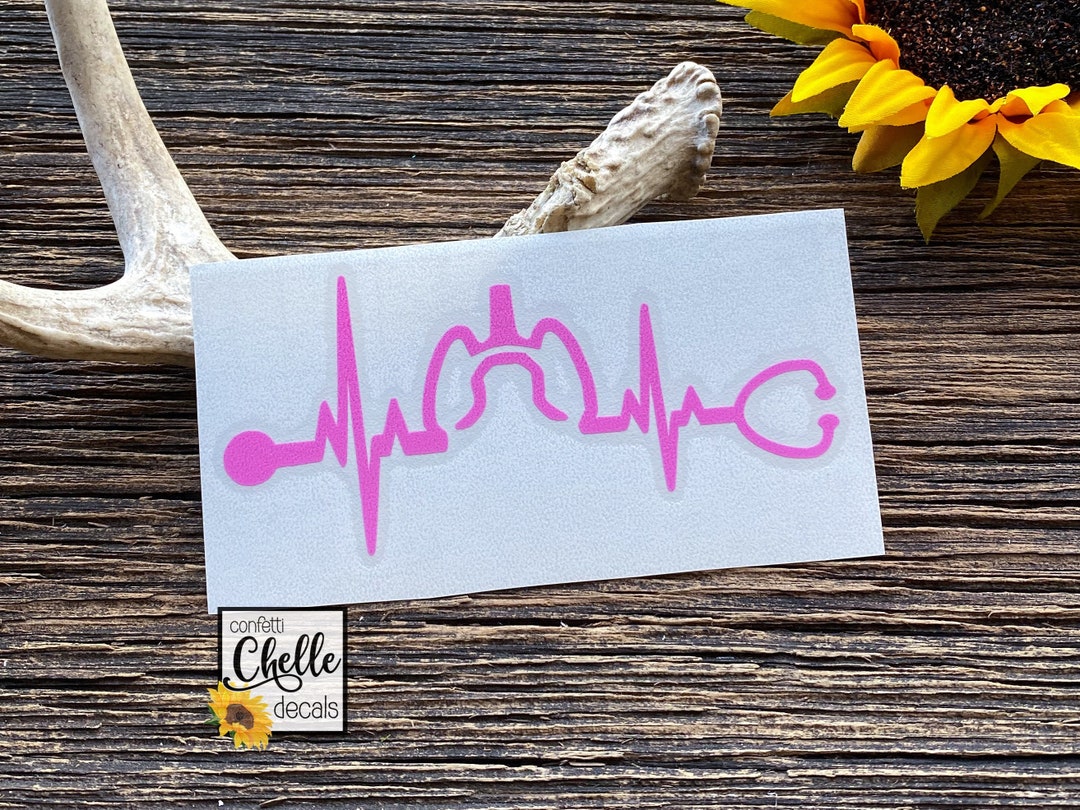 Stethescope Lungs Heartbeat Vinyl Decal | Doctor Nurse Medical | Choose ...