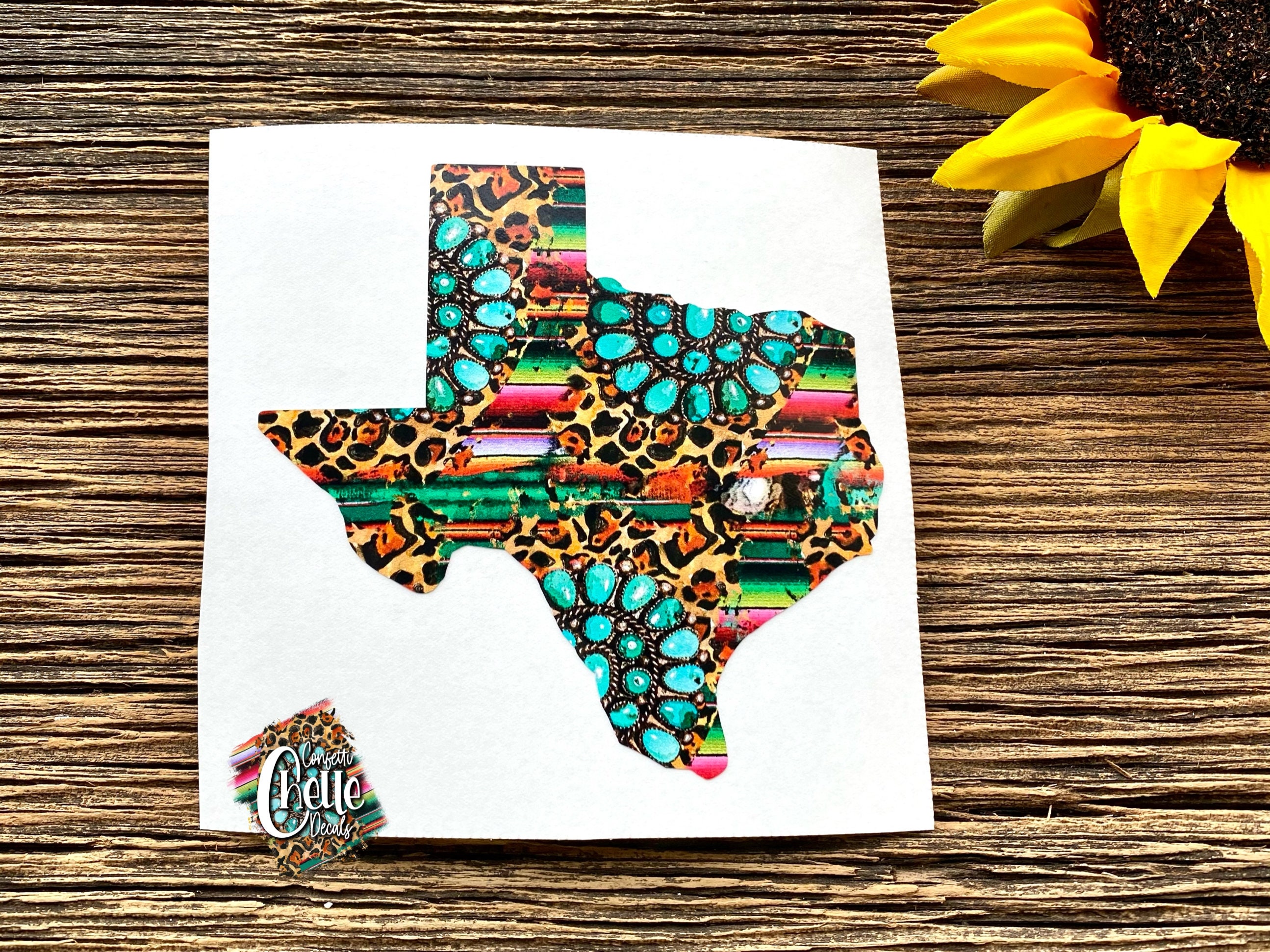 Texas Decal | Texas Pattern Vinyl Decal | Car Decal | Leopard Rodeo ...
