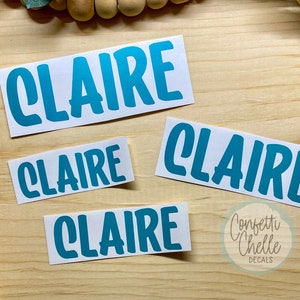 Decal CUTE Name Decals SET of 4 Name Decals With 7 Font Style Options ...