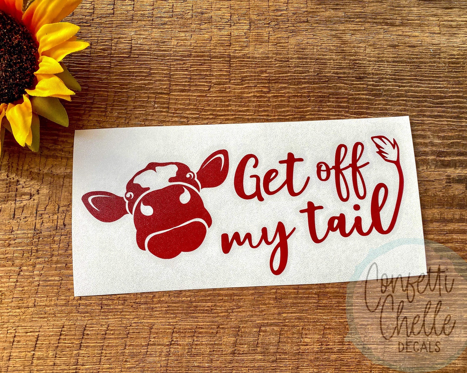Heifer Decal Cow Decal Car Decal Truck Decal Get off - Etsy
