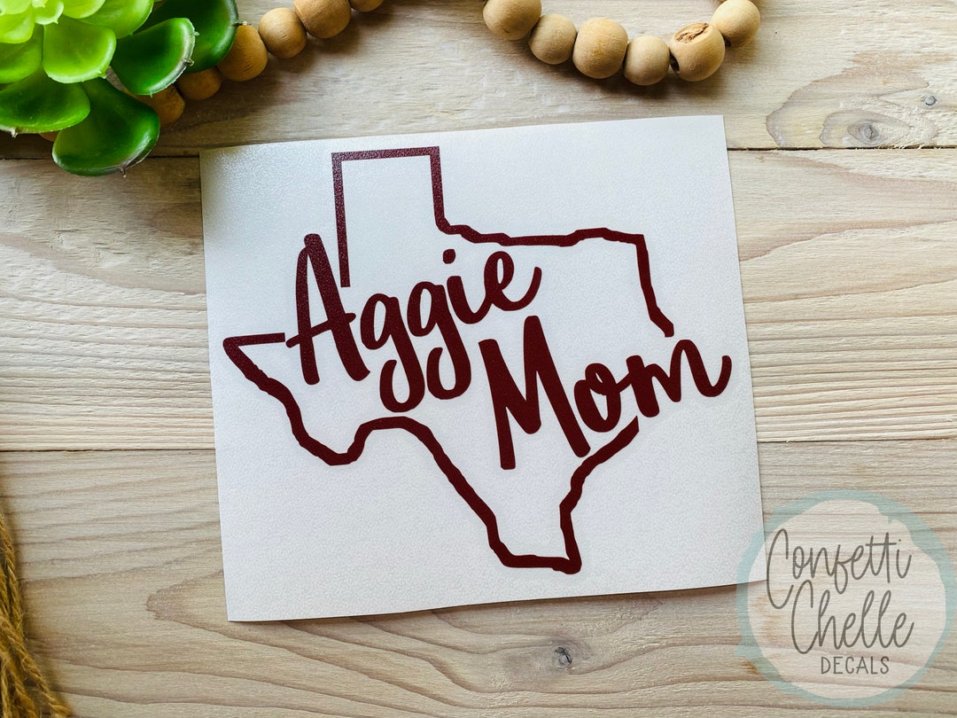 Aggie Mom Decal Sticker Car Decal Laptop Decal - Etsy