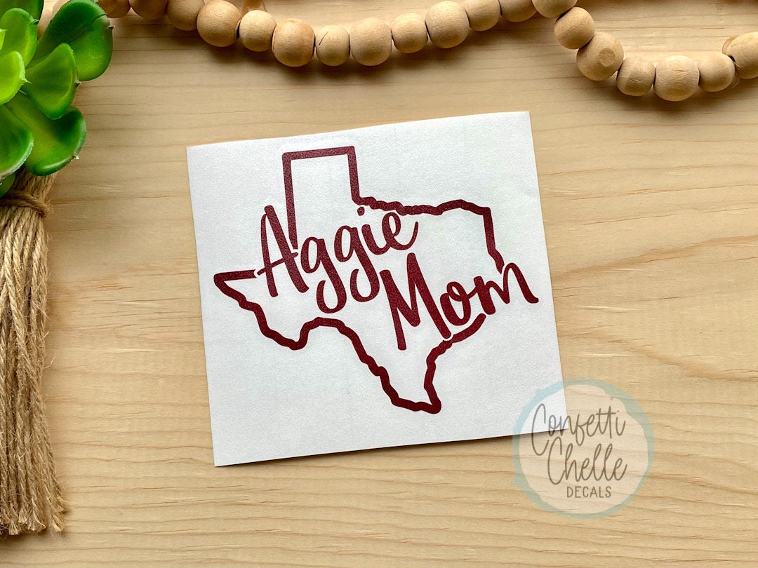 Aggie Mom Decal Sticker | Car Decal | Laptop Decal - Etsy