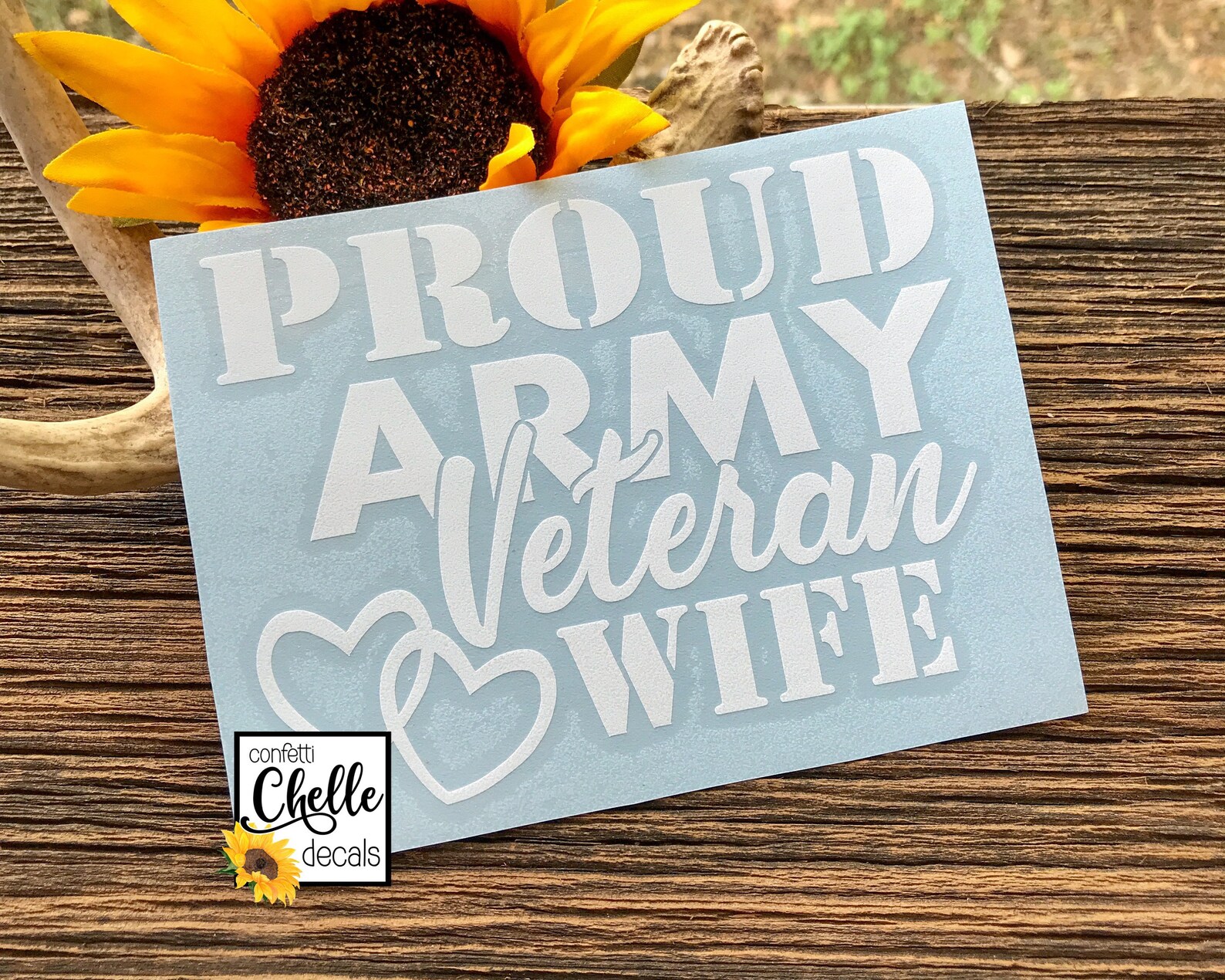 Proud Army Veteran Wife Decal Veteran Wife Decal Army Wife | Etsy