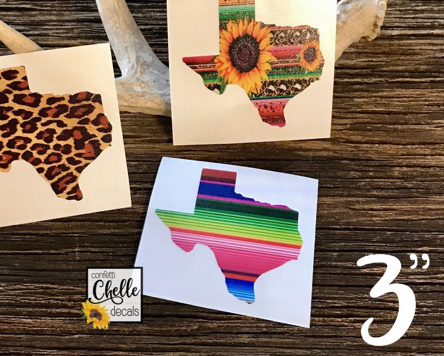 Texas Decal Texas Pattern Vinyl Decal Sticker 3 Inch Decal - Etsy