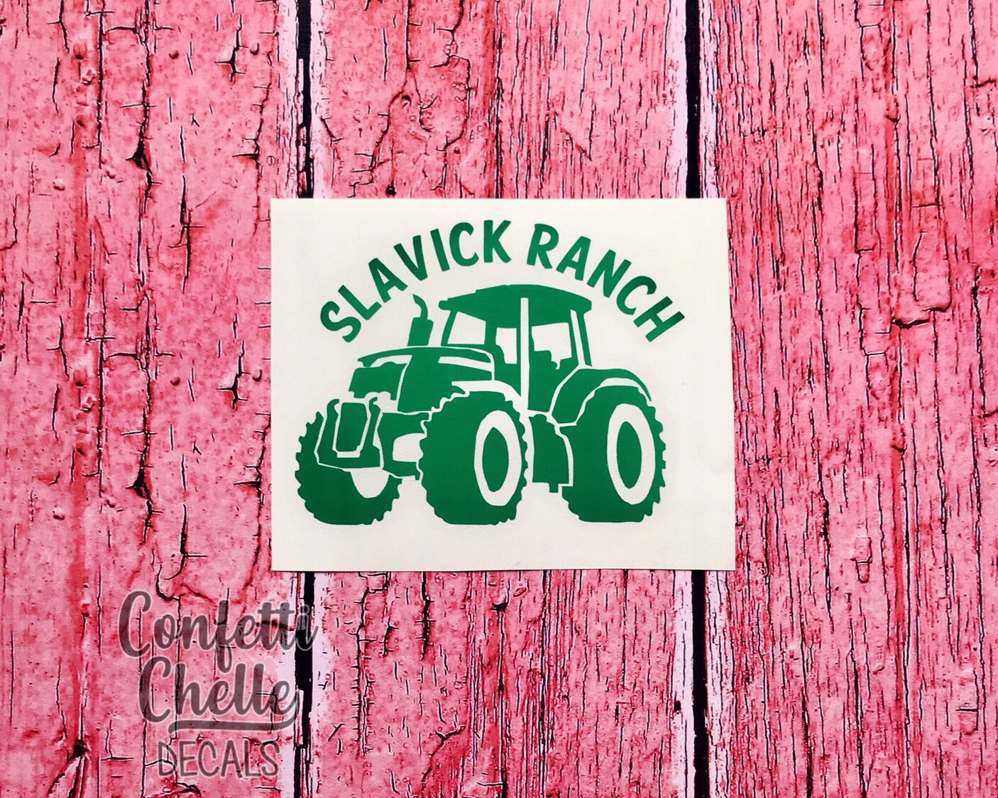 Custom Tractor Decal Sticker 30 Colors Your Text Yeti | Etsy