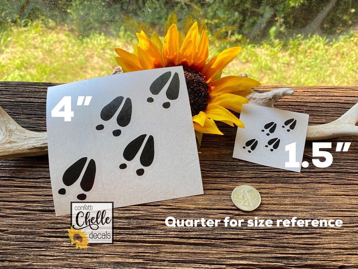 Deer Tracks Decal Sticker Buck Decal Sticker Cooler Decal - Etsy