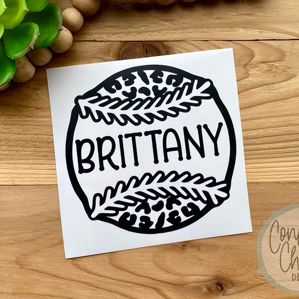 Softball Car Decal - Etsy
