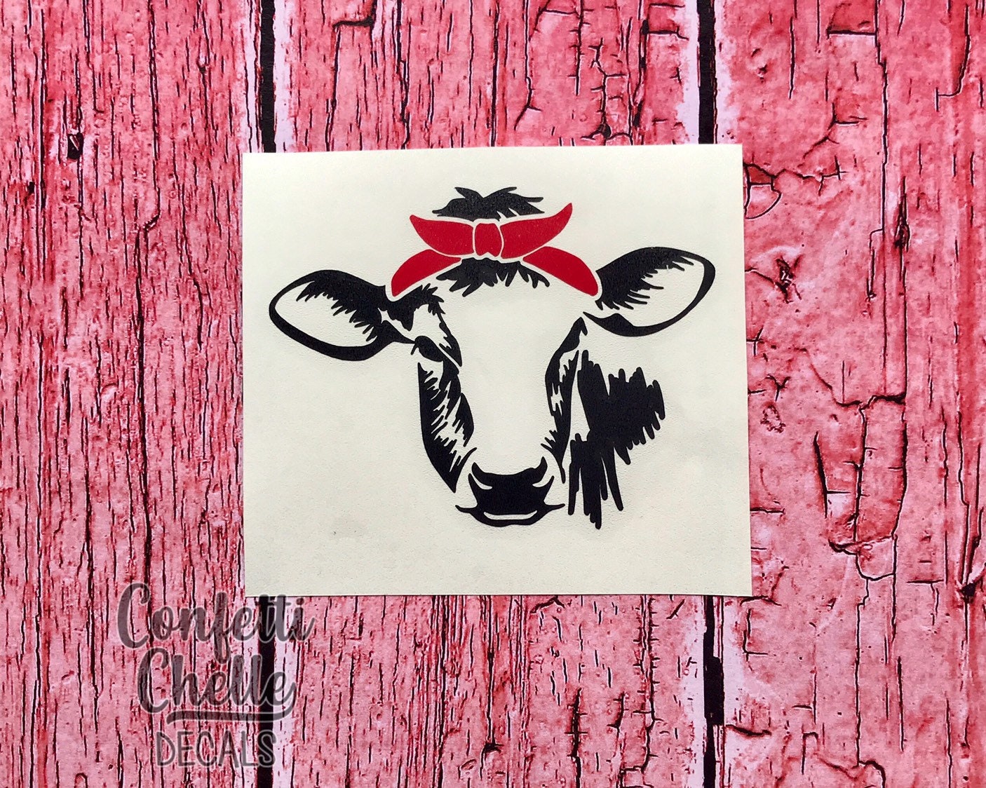 Cow Decal Heifer Decal Farm Decal Cattle Decal | Etsy