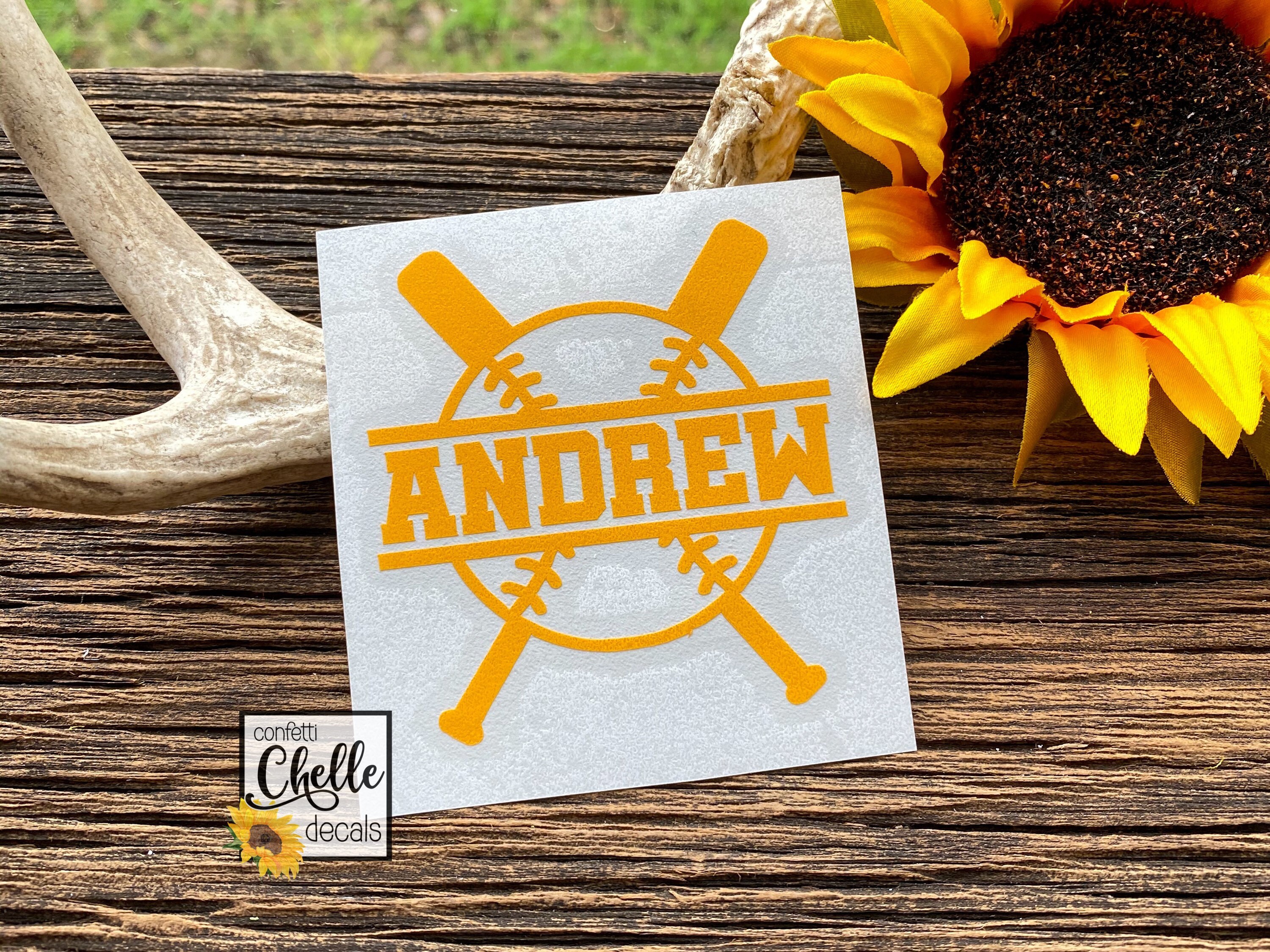 Baseball Decal Baseball Player Decal with Name Baseball | Etsy