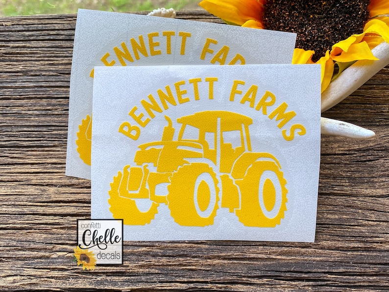 Custom Tractor Decal Sticker 30 Colors Your Text Rtic | Etsy
