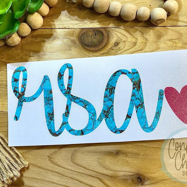 Turquoise Car Decal - Etsy