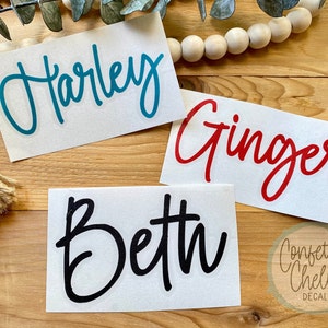 Vinyl Name Decal | Handwritten Name Sticker | Fancy Name Decal ...